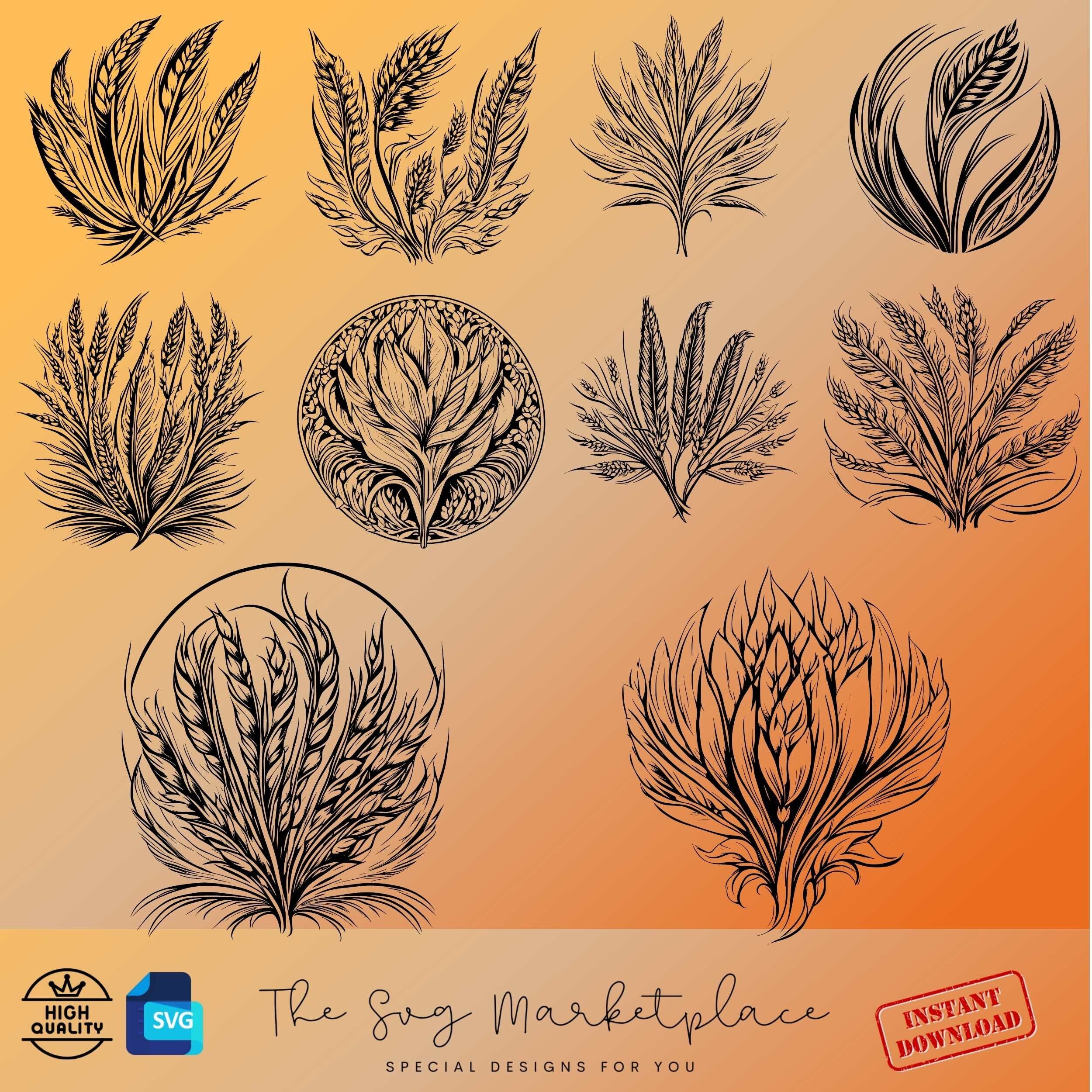 Barley SVG Designs, 10 Agriculture SVG Bundle, Perfect Gifts for ...