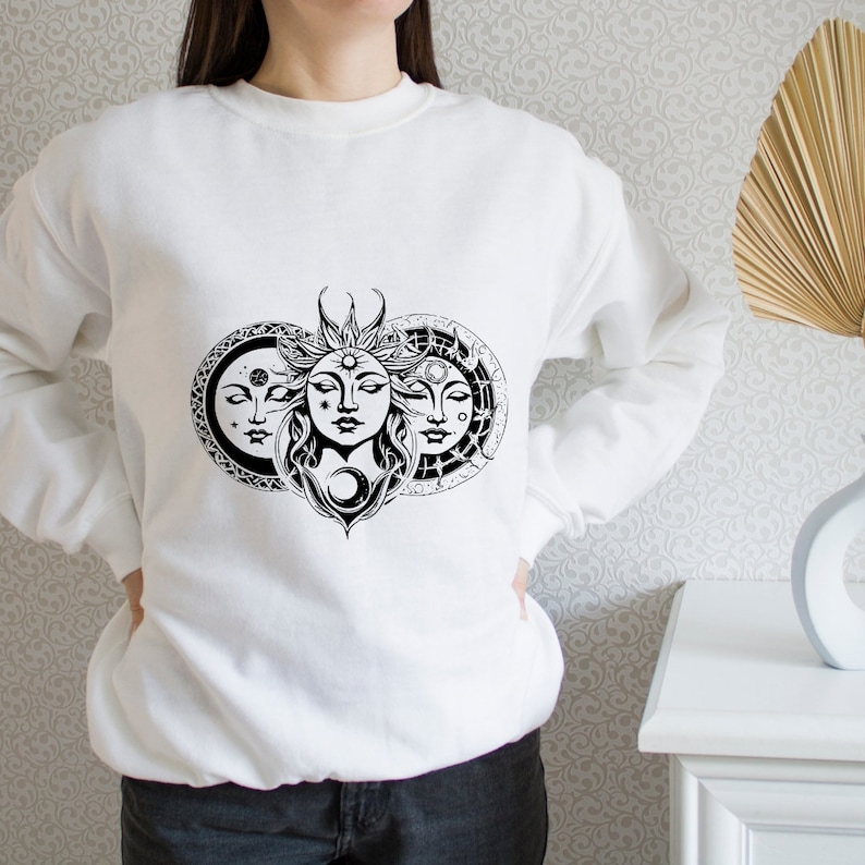 Female Goddess SVG & PNG Bundle Triple Goddess Wiccan Symbol, Pagan ...