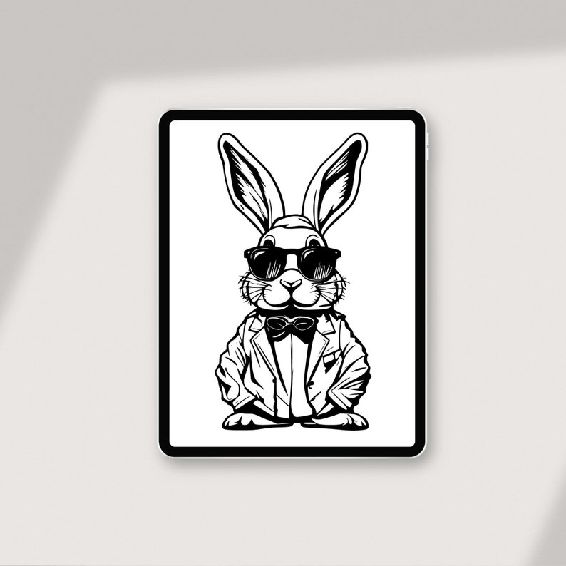 9 Pieces Rabbit With Sunglasses Bunny Sunglasses Svg Bunny Svg easter ...