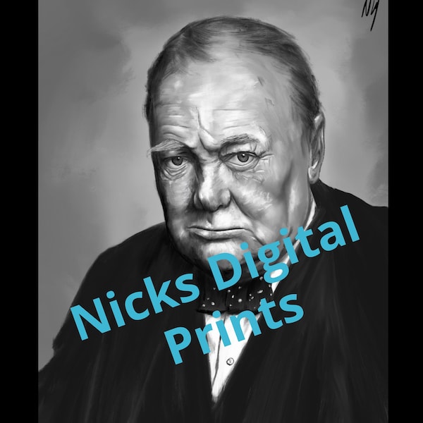 Winston Churchill Poster - Etsy