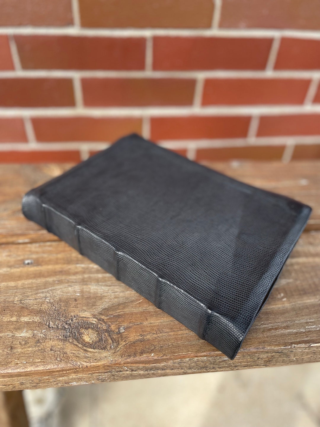 Embossed Lamb- Custom Genuine Black Leather Bible - Etsy