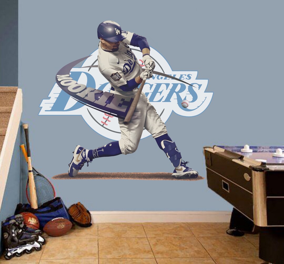 Removable Peel and Stick Baseball Los Angeles Dodgers Mookie Wall Decal ...