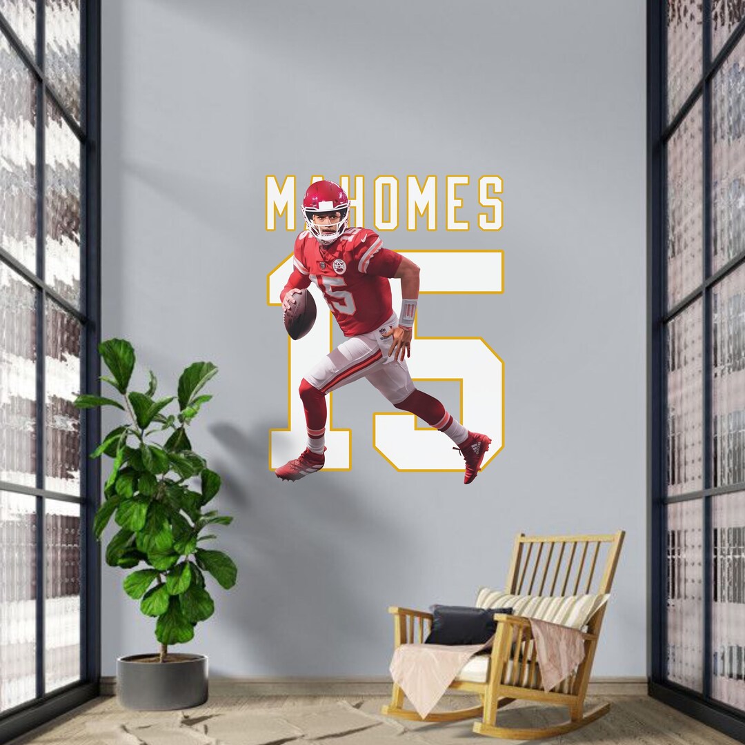 Removable Peel and Stick Football Kansas City Chief Patrick Mahomes ...