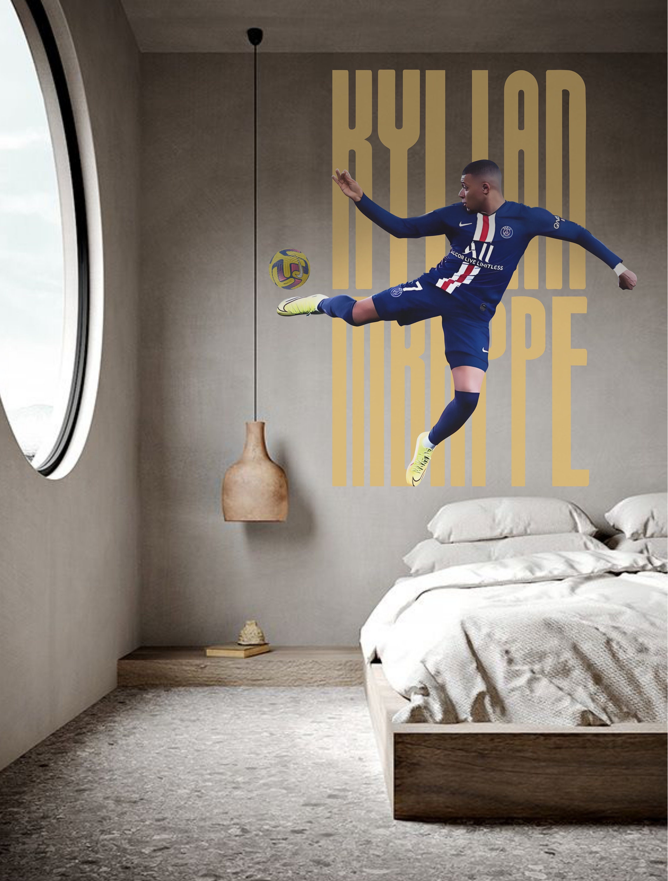 Removable Peel and Stick Kylian Mbappe Soccer Paris St. Germain ...