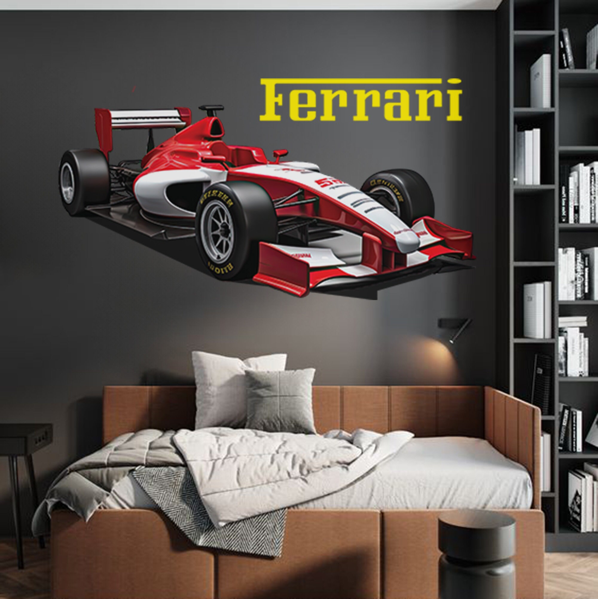 Removable Peel and Stick Ferrari Race Car Wall Decal Wall Sticker - Etsy