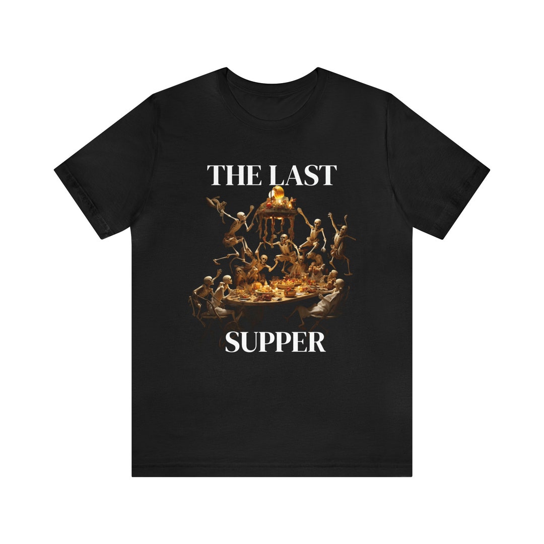 The Last Supper Skeleton Spooky Graphic Tee - Etsy