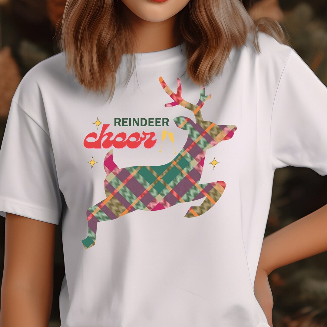 Reindeer Cheer Tee Vintage Christmas Reindeer Womens Party - Etsy