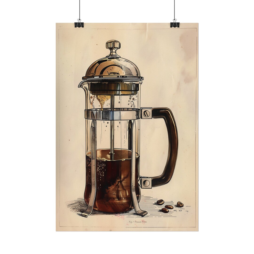 Vintage Scientific Illustrations, French Press Coffee, Coffee Decor ...
