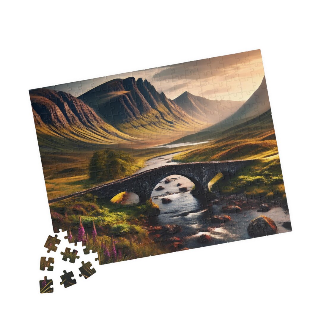 Outlander Inspired Highland Glen at Golden Hour Jigsaw Puzzle - Etsy