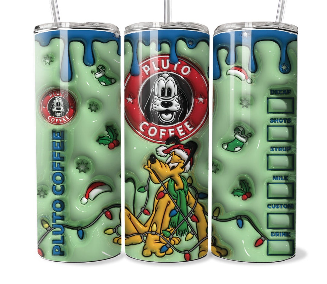 Pluto Tumbler Disney Christmas Themed 20oz Sublimation - Etsy