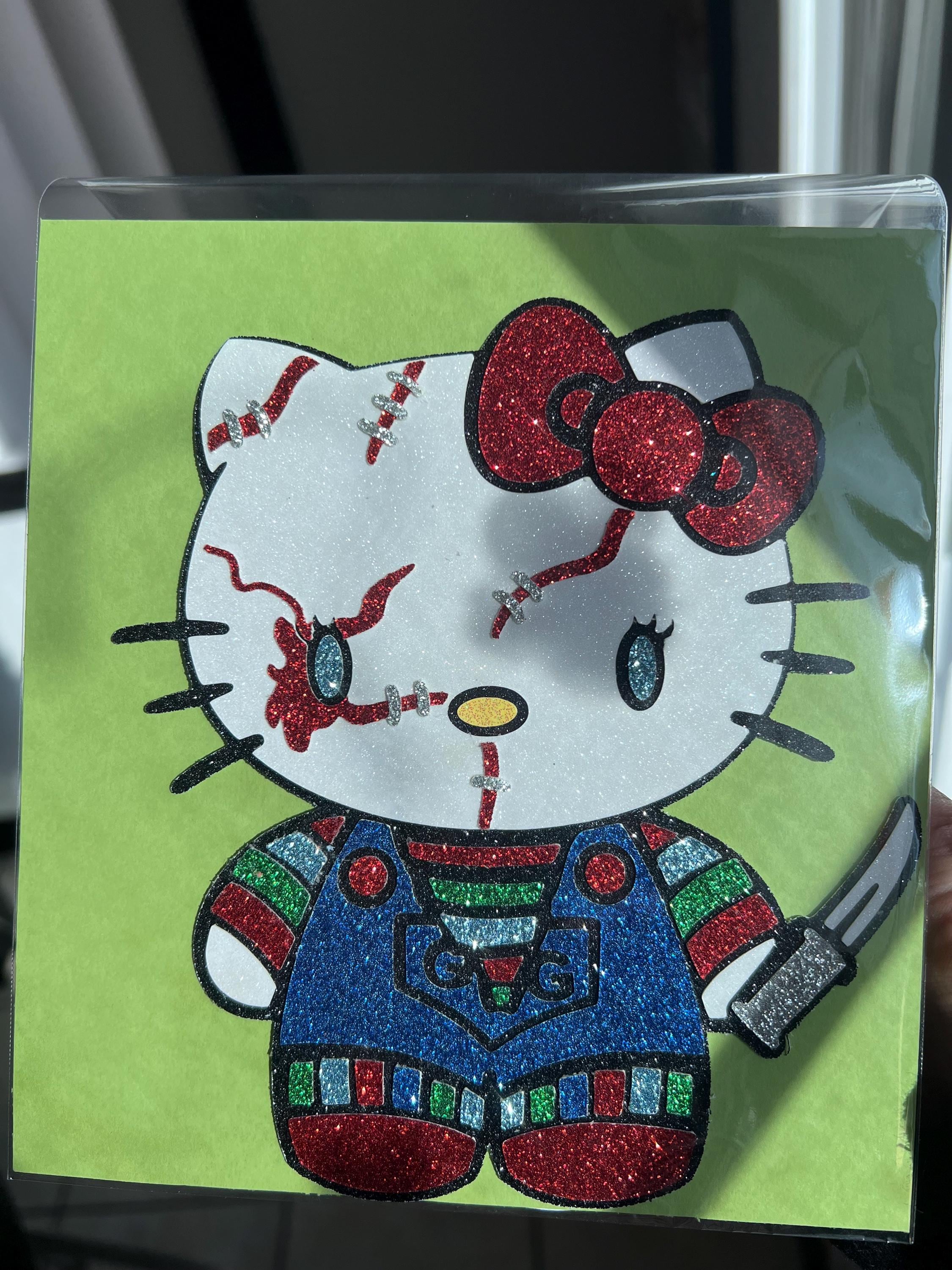 Hello Chucky Glitter Cardstock Topper - Etsy