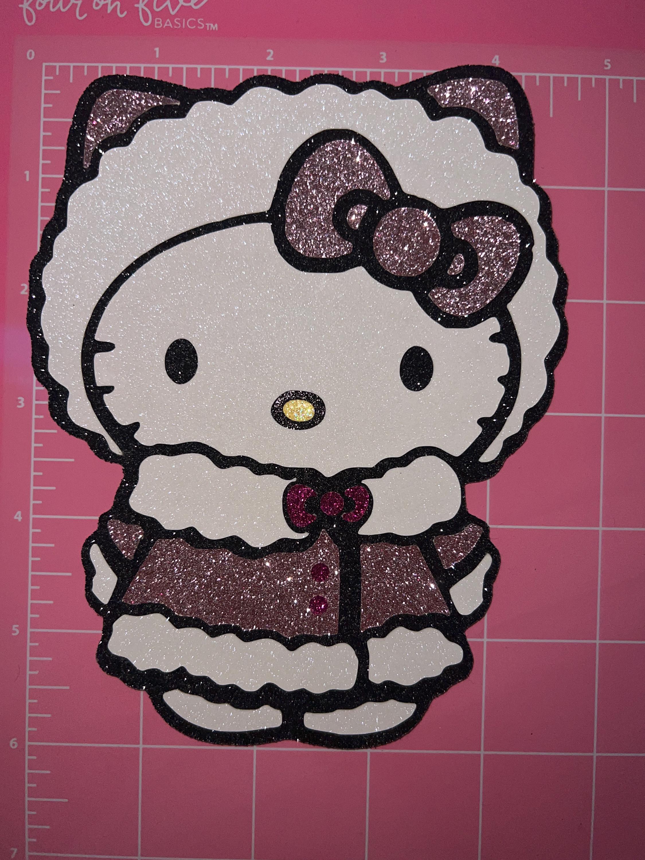 Winter Kitty Glitter Cardstock Topper - Etsy