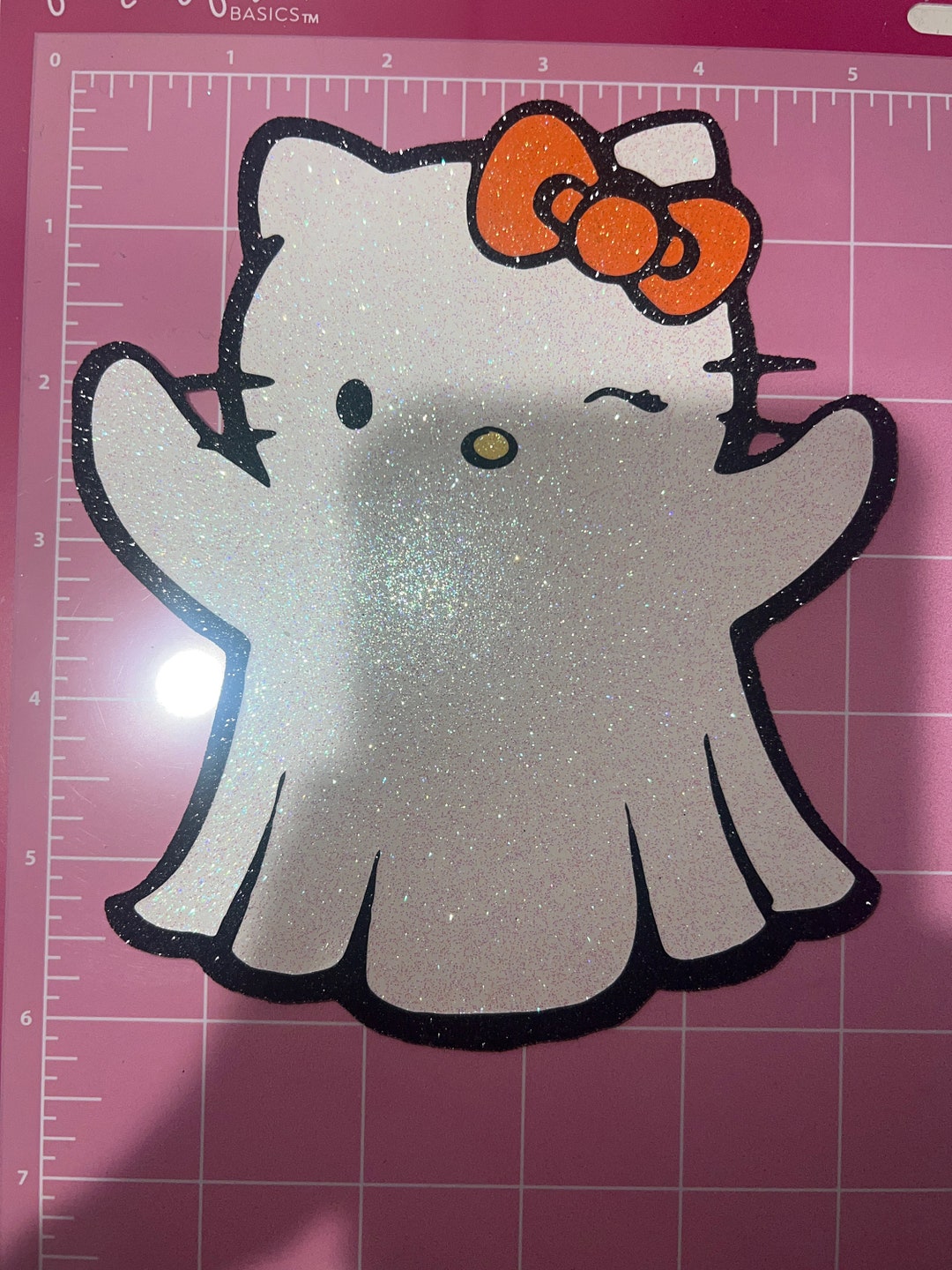 Hello Ghost Glitter Cardstock Kitty Topper - Etsy