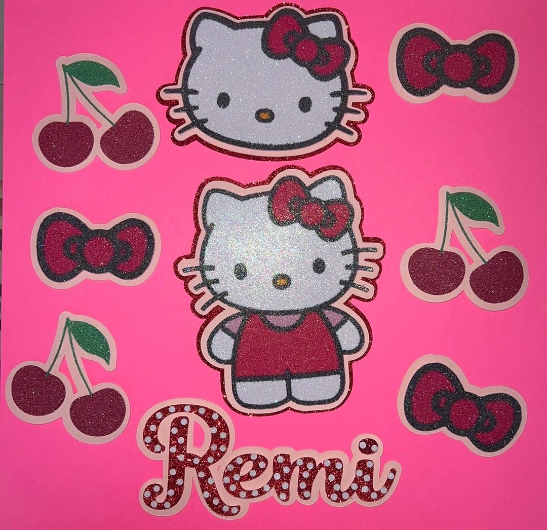 Hello Cherry 3D Cake Topper Set - Etsy