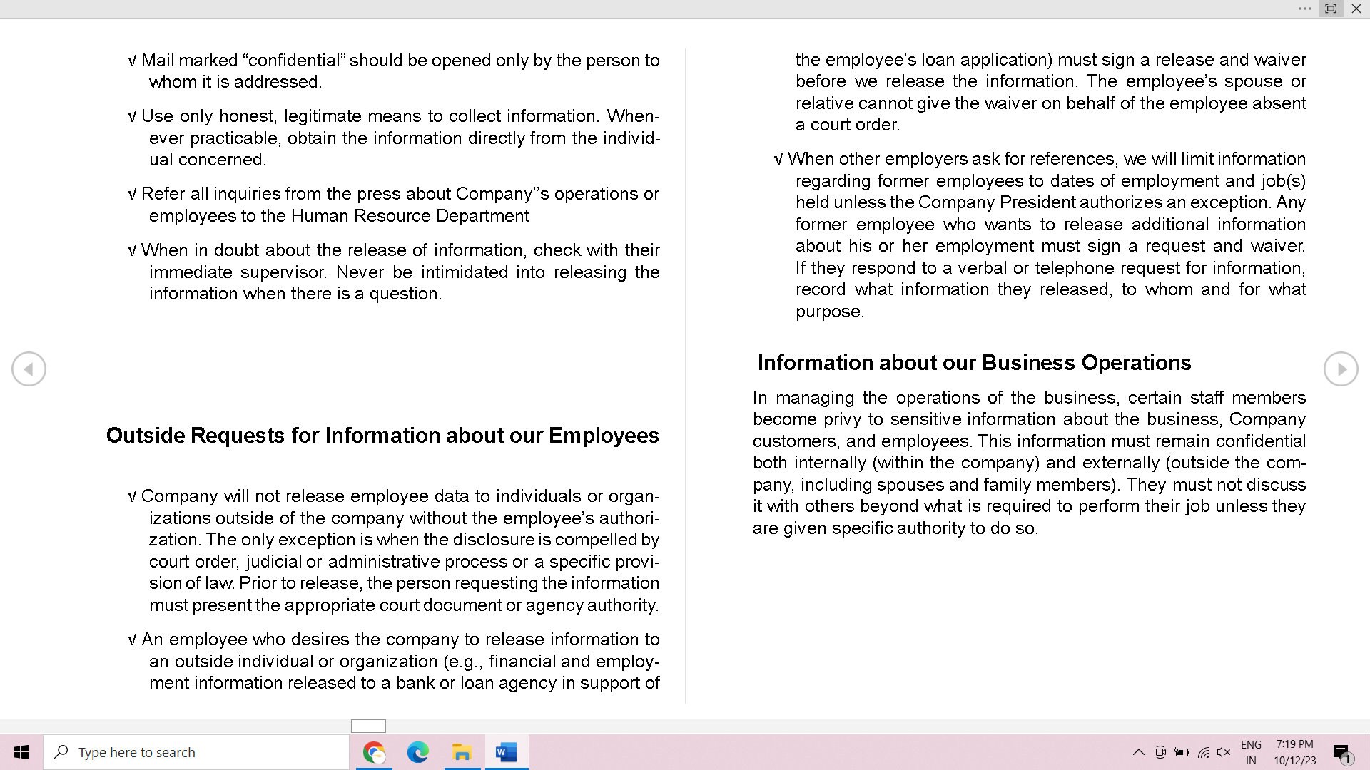 Editable Employee Handbook Template Manual for Employee Onboarding ...
