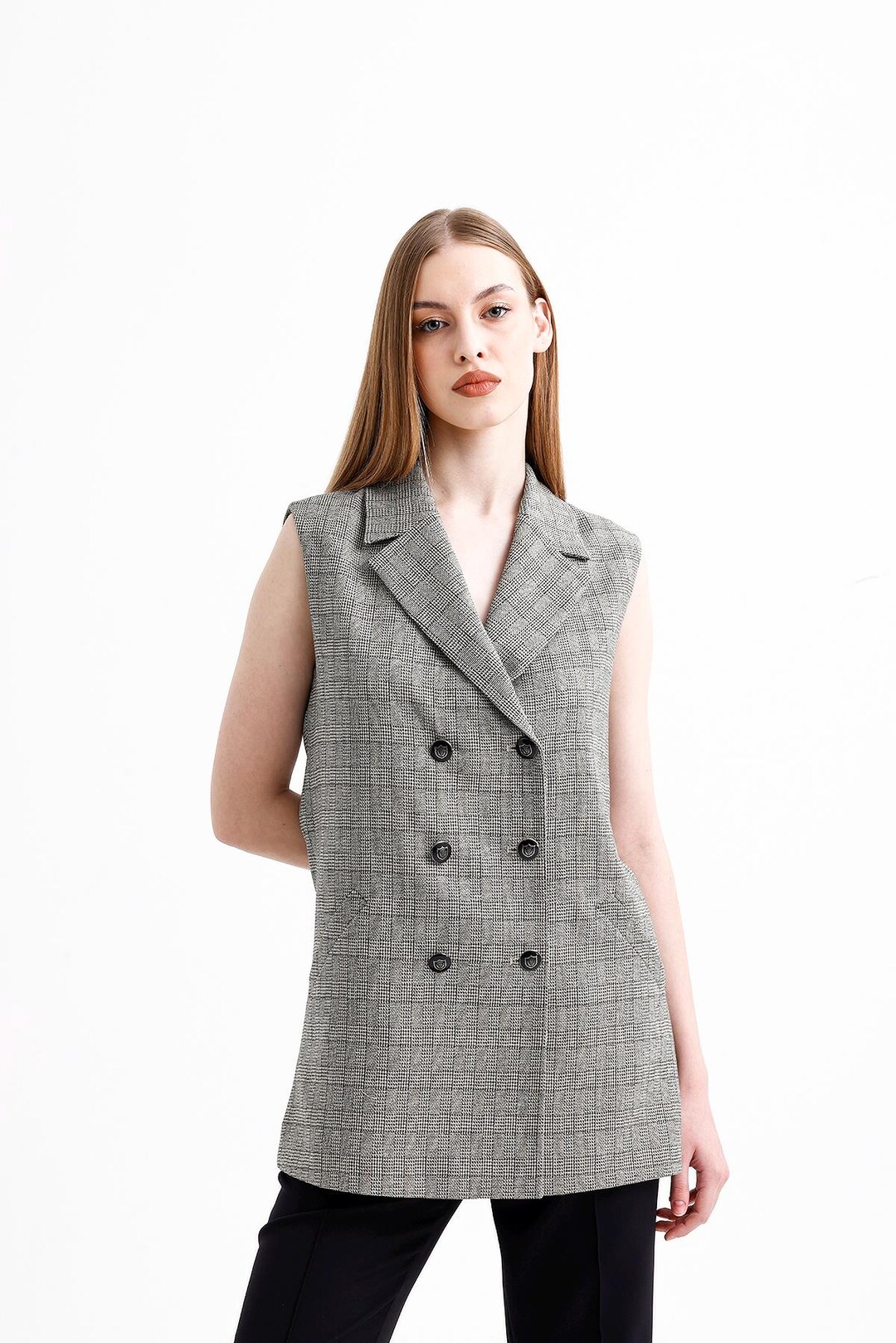 Women's Blazer Vest | Set Office Attire | Buttoned Vest | Professional ...