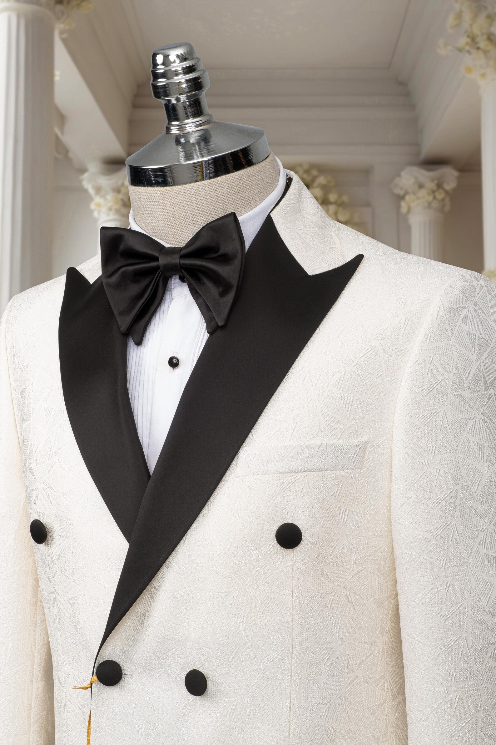 Off White Wool Tuxedo: Slim Fit Double Breasted Groom Suit - Etsy