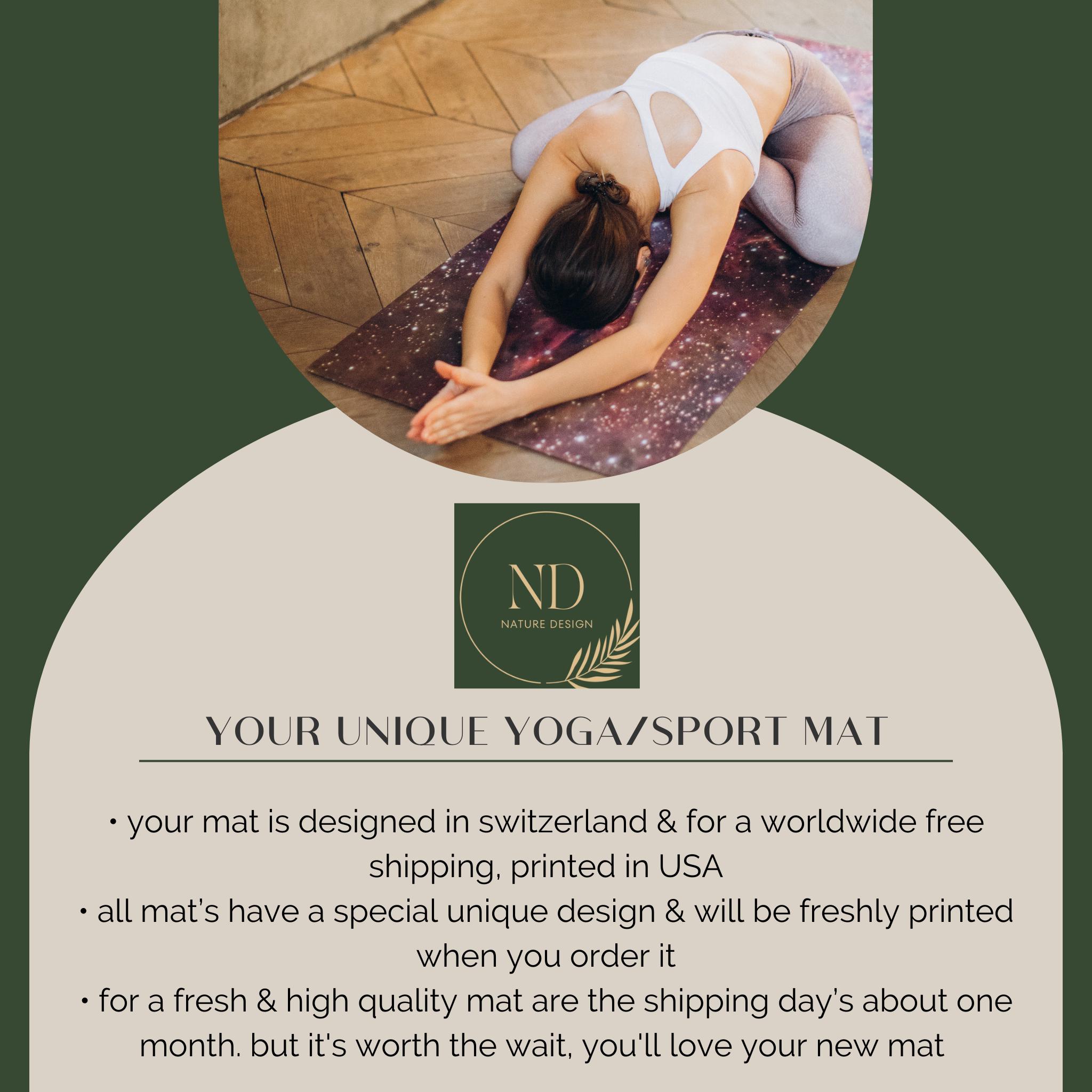 Strong Moon Yoga Sport Mat, Moon Design, Rustic Yoga Mat, Eco-friendly ...