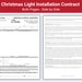 Christmas Light Installation Contract Template: Editable Agreement ...