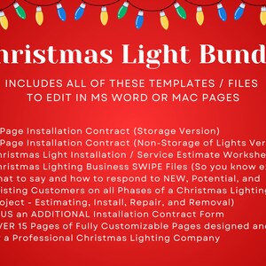 Christmas Light Installation Contract Template Bundle: Business Forms ...