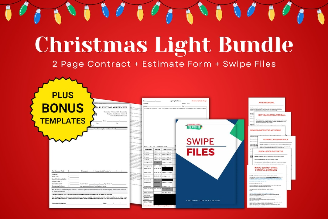Christmas Light Installation Contract Template Bundle: Business Forms ...