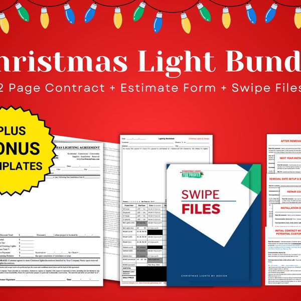Christmas Lights Contract Template - Etsy