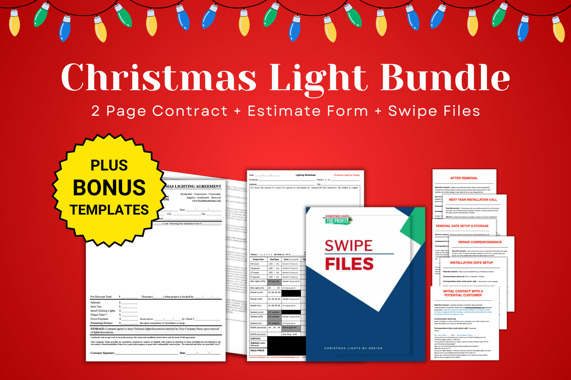 Christmas Light Installation Contract Template Bundle: Business Forms ...