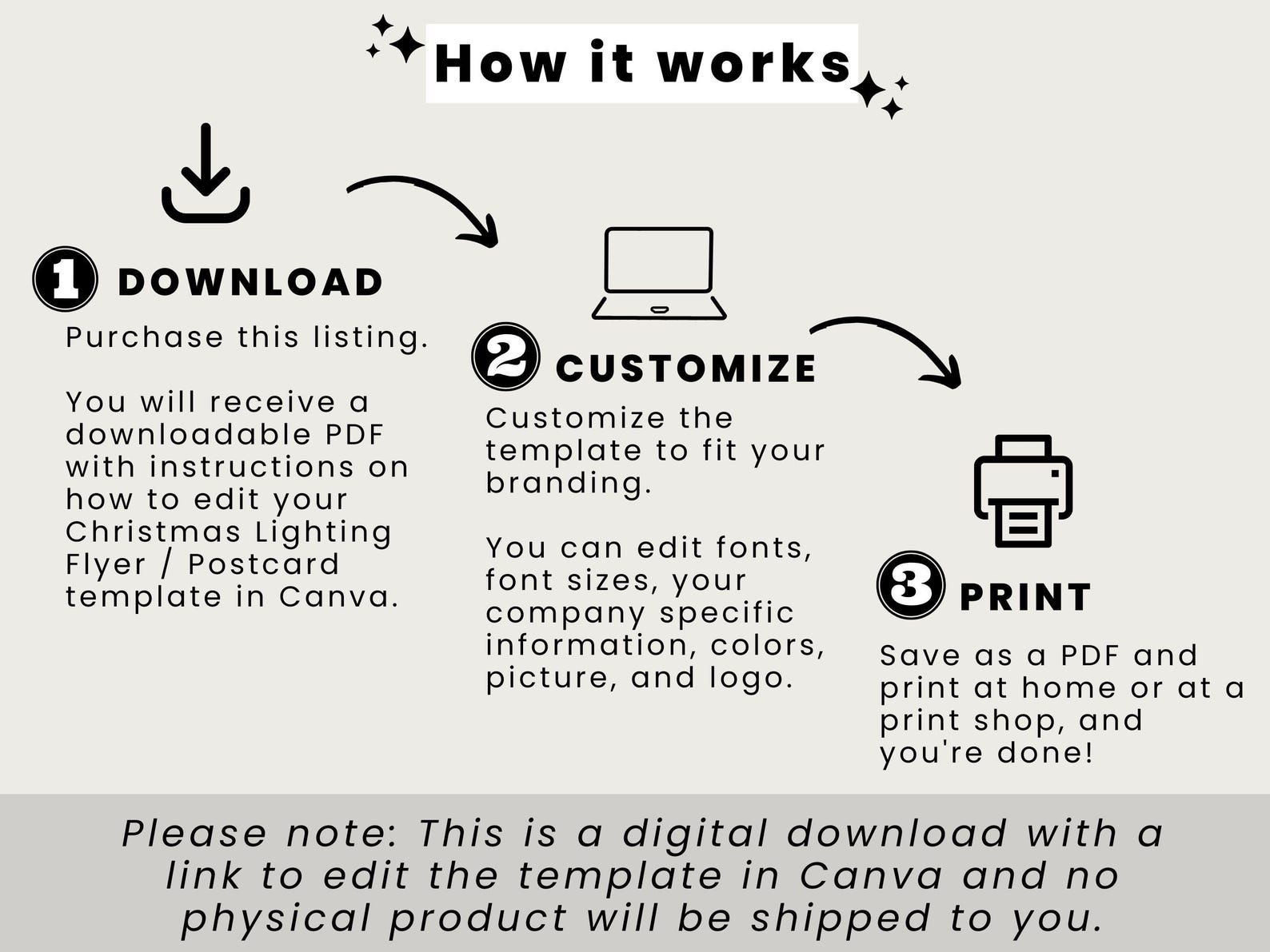 Christmas Light Installation Flyer: Holiday Lighting Marketing (canva Template) - Etsy