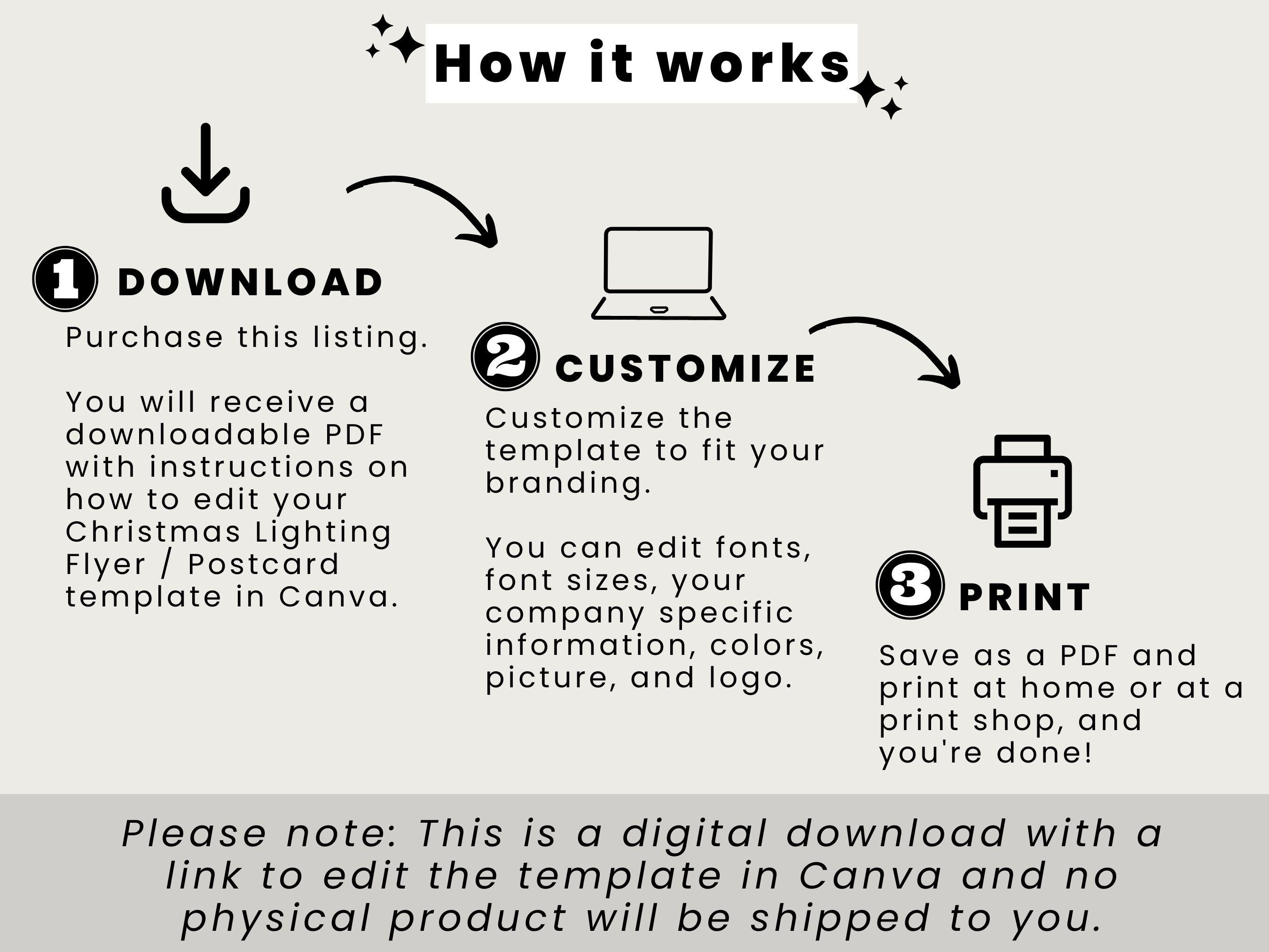 Christmas Light Installation Flyer: Holiday Lighting Marketing (canva ...
