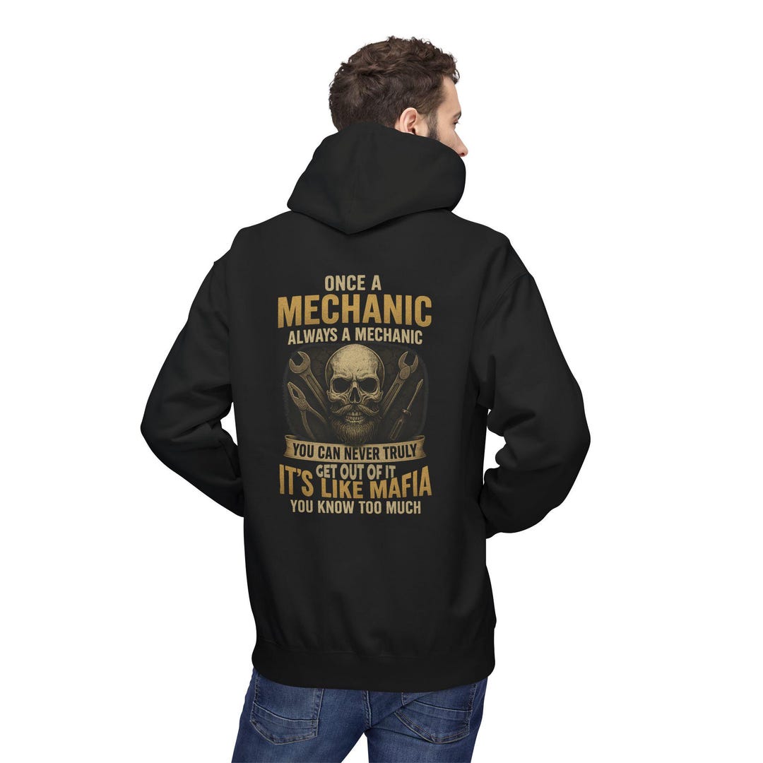 Mechanic Mafia Quote Skull Graphic Hoodie - Etsy