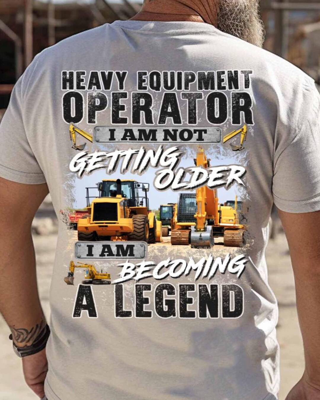Heavy Equipment Operator T Shirt for Men Legend Tee Gift for Operator ...