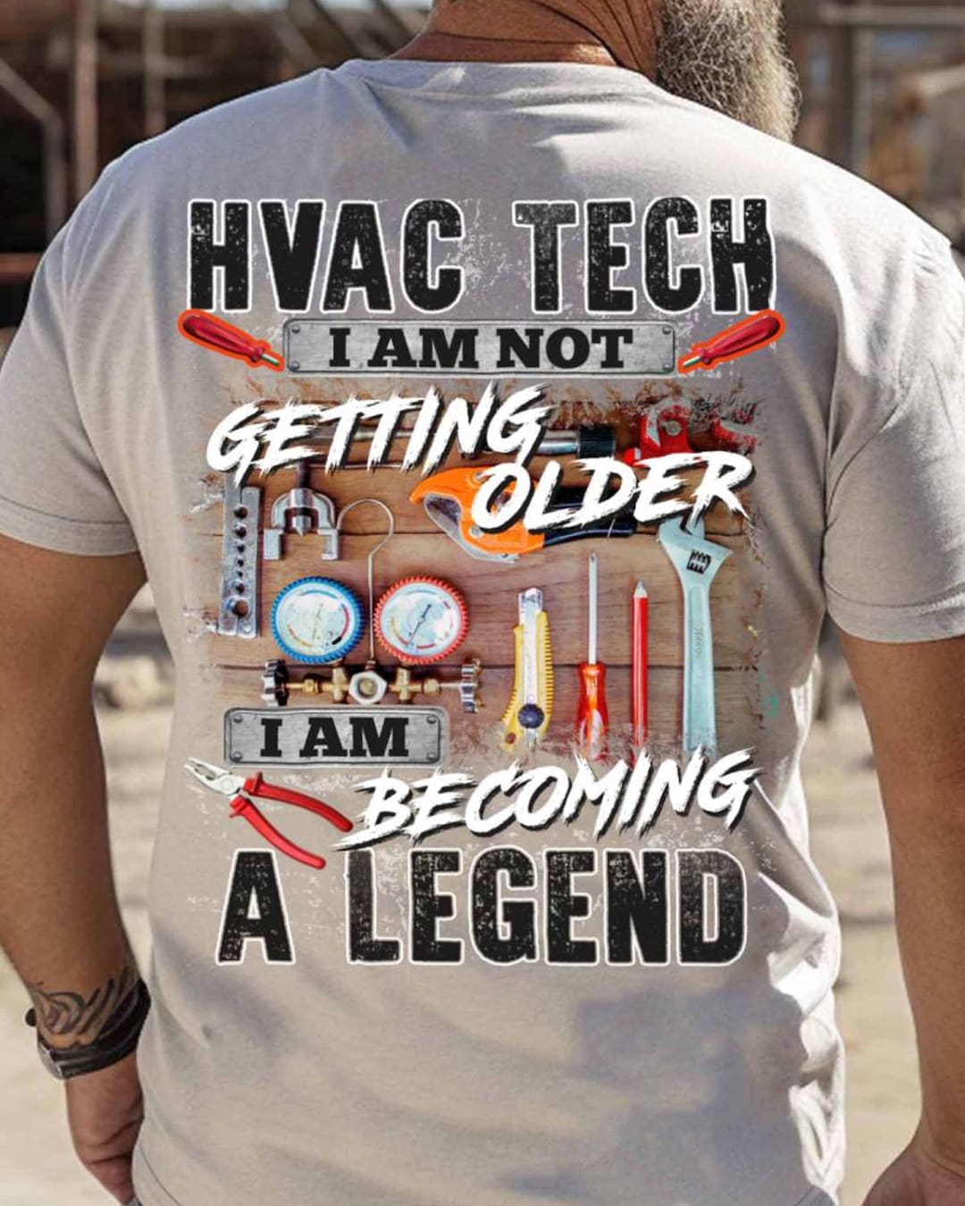 HVAC Tech T Shirt for Men Funny HVAC Gift Legend Tee AC Technician ...