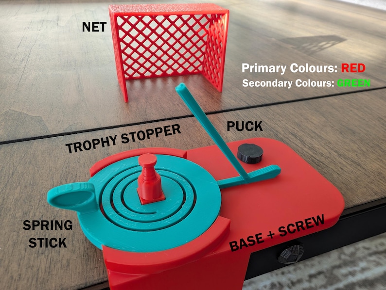 3D Printed Mini Desk Hockey Game: Stress Toy, Hockey Gift - Etsy