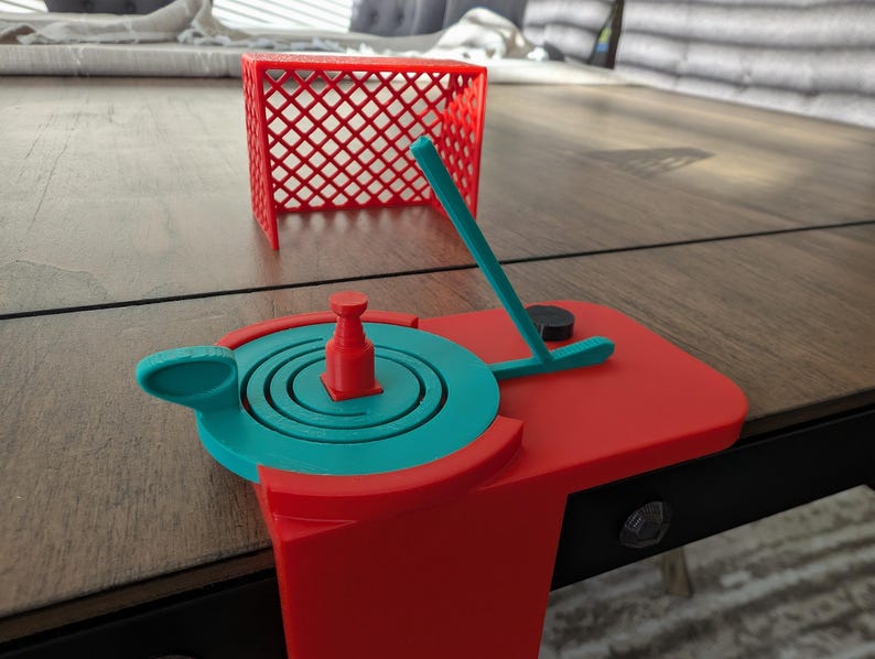 3D Printed Mini Desk Hockey Game: Stress Toy, Hockey Gift - Etsy