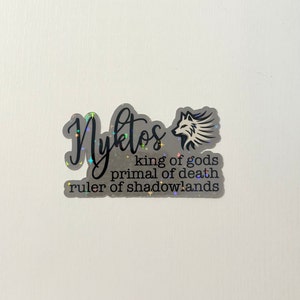 Nyktos Stickers (pack of 2) | FBAA | From Blood & Ash Stickers ...