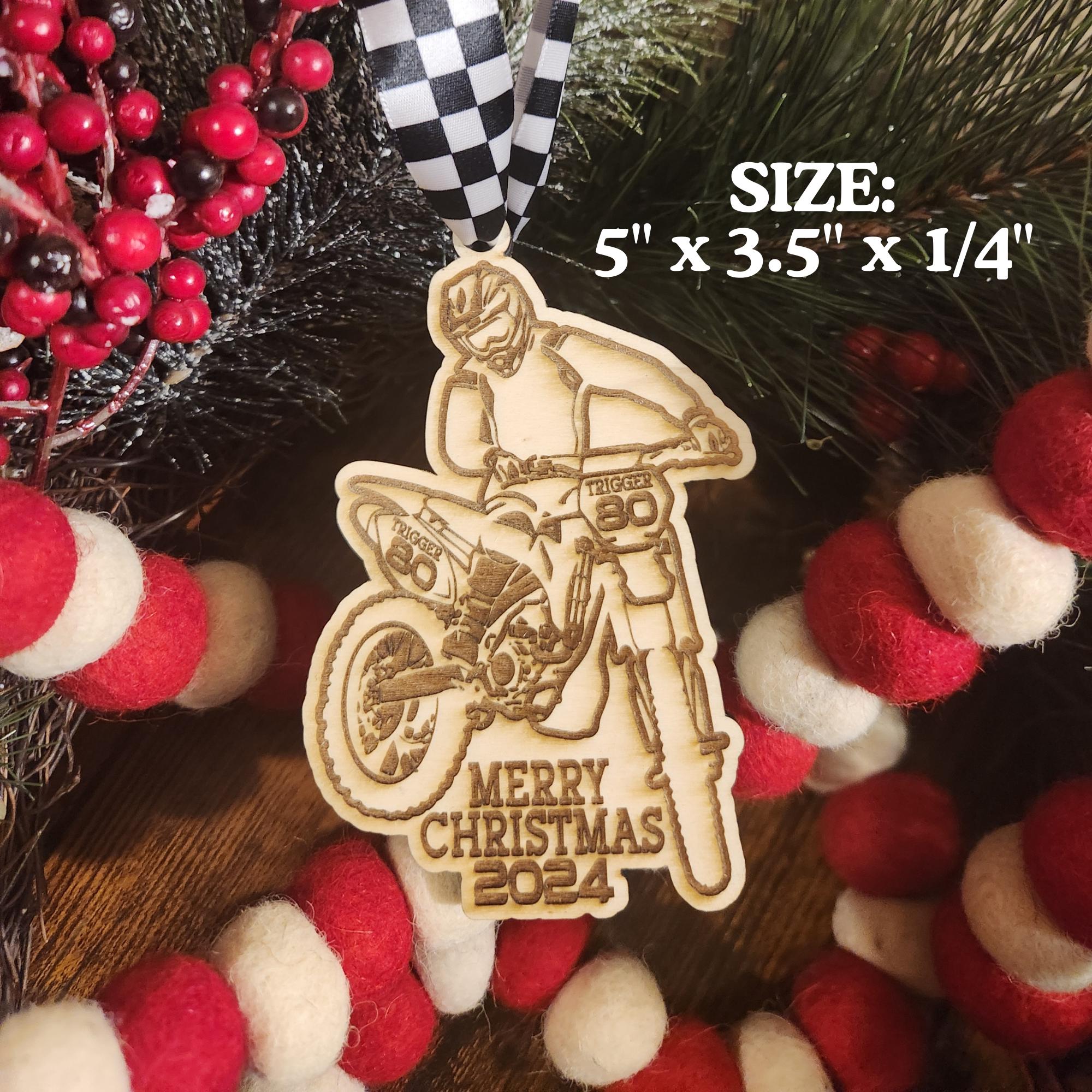 Personalized Dirtbike Rider Christmas Ornament, Personalized Motocross ...