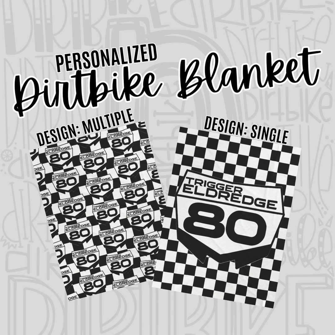 Personalized Dirtbike Blanket, Custom Motocross Blanket, Moto Blanket ...