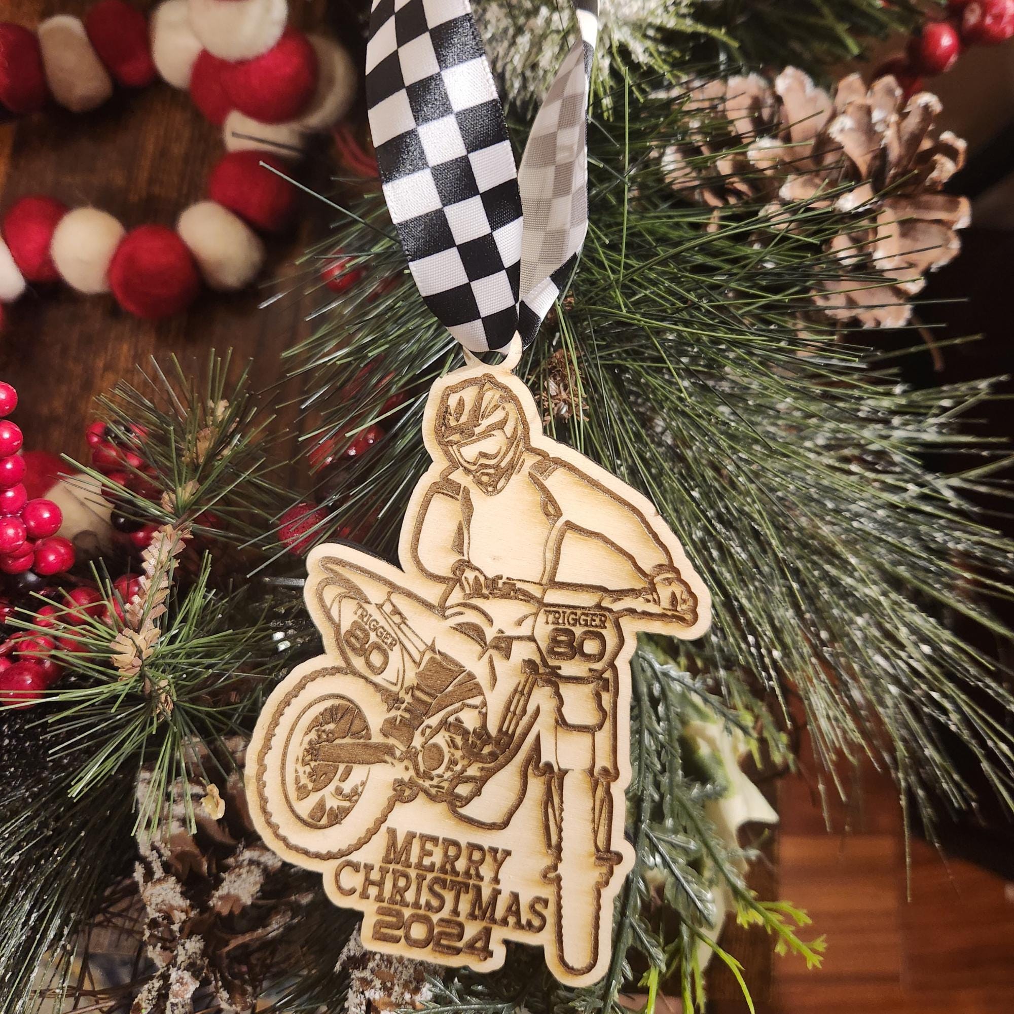 Personalized Dirtbike Rider Christmas Ornament, Personalized Motocross ...