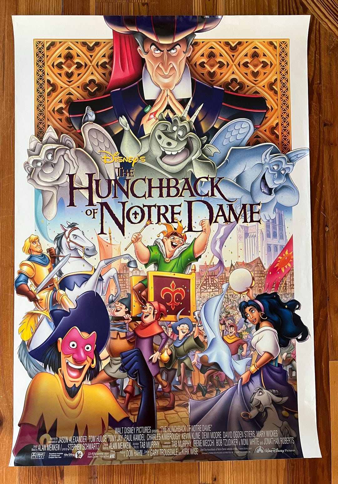 Disney's the Hunchback of Notre Dame Movie Poster Near Perfect ...