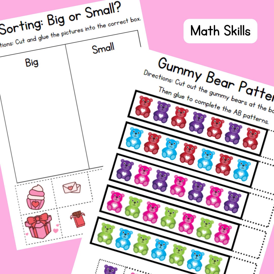 Valentine's Activity Book for Preschoolers, Valentine Preschool ...