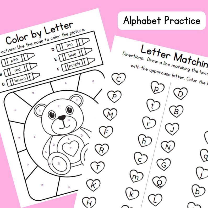 Valentine's Activity Book for Preschoolers, Valentine Preschool ...
