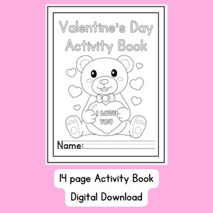 Valentine's Activity Book for Preschoolers, Valentine Preschool ...