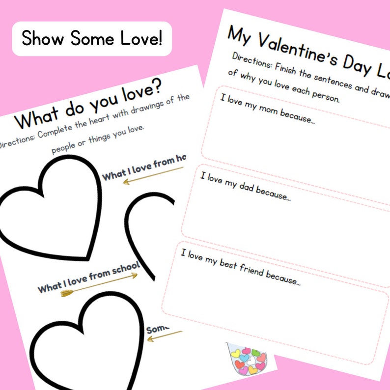 Valentine's Activity Book for Preschoolers, Valentine Preschool ...