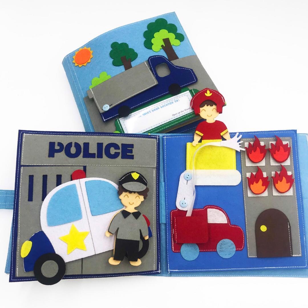 Boy Felt Quiet Book, Montessori Felt Busy Book, Activity Book for ...