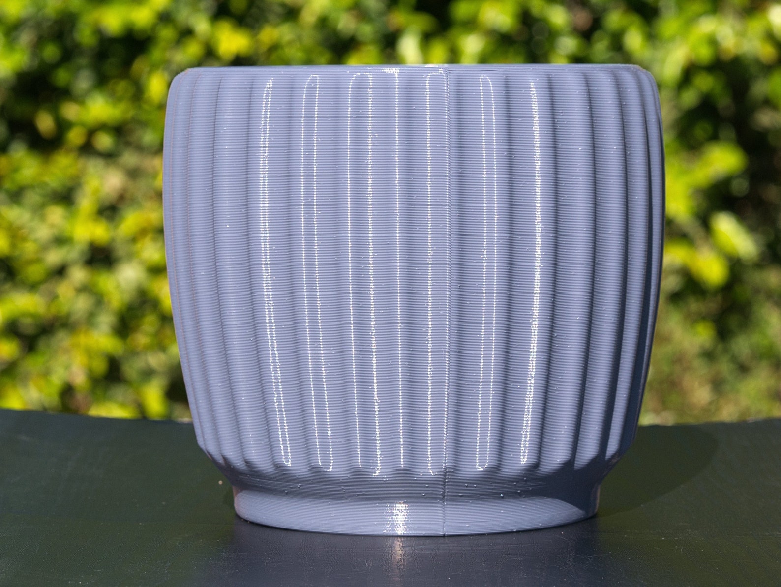 Large Ridge Planter Indoor and Outdoor Gray-blue Flower Pot, Modern ...