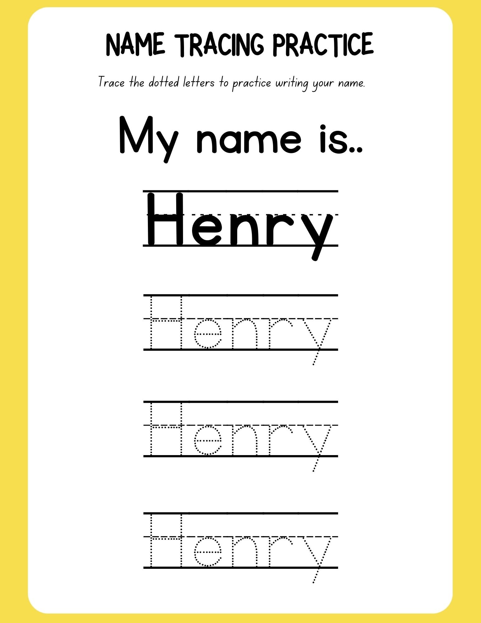 Laminated Name Tracing Worksheet - Etsy Australia