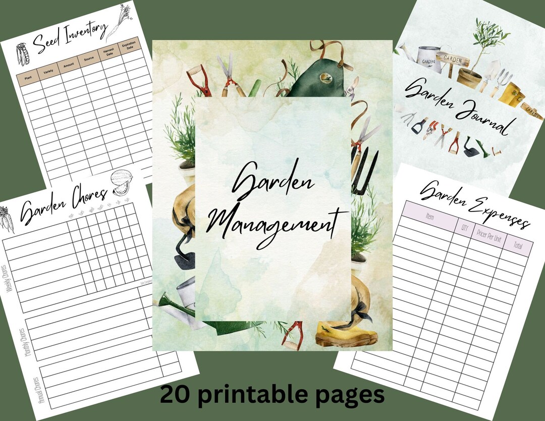 Garden Management Printable - Etsy
