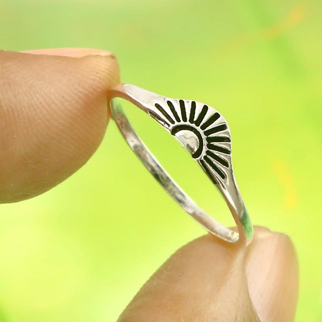 Sun Ring Sterling Silver Sun Ring Sun Jewelry Sunshine - Etsy