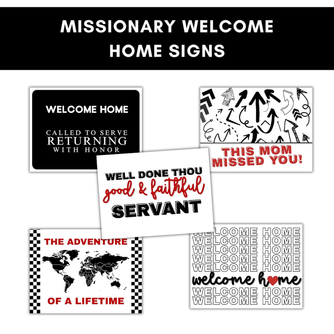 LDS Missionary Homecoming Airport Poster Signs, Returned Missionary ...