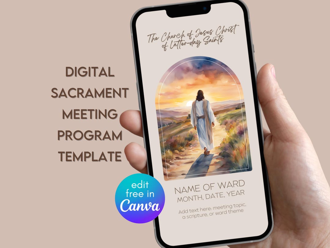 LDS Sacrament Meeting Program, Digital Sacrament Meeting Program ...